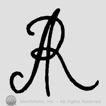 Mark with Letters AR handwritten and entwined. | #156029