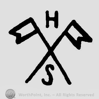 Mark with Two flags crossed and the initials H S | #156217