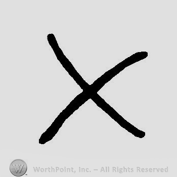 Mark with Two crossed lines, similar to an X. | #156226