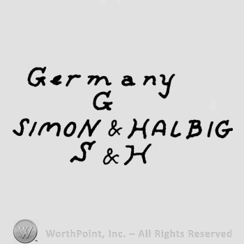 Mark with The text Germany G Simon & Halbig S & H | #156336