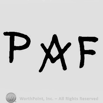 Mark with Letters PAF written in uppercase. | #156650