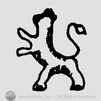 Mark with A pranced lion facing left | #156697