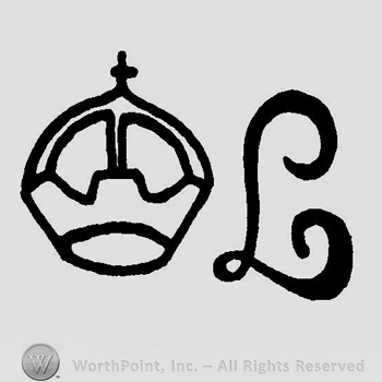 Mark with A crown and an uppercase handwritten L | #156916