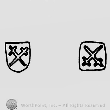 Mark with Two swords crossed inside the shape of | #157257