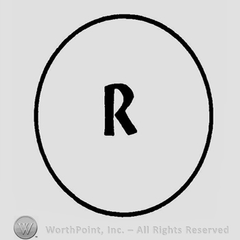 Mark with A circle with an uppercase R inside | #157726