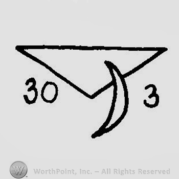 Mark with A crescent moon overlapping a triangle | #157811