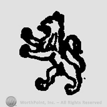 Mark with A pranced lion facing left | #157967