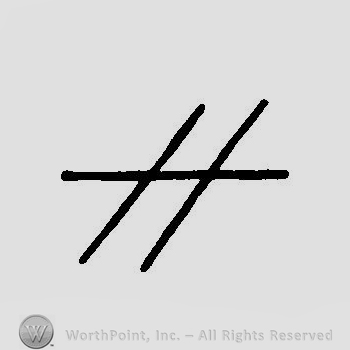 Mark with Two oblique lines crossed by a | #158087