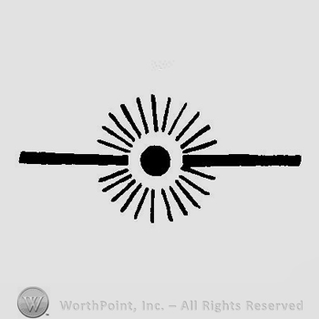 Mark with A sun overlapping one line with a dot | #158428