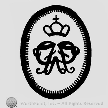 Mark with An oval with a crown inside and an | #158432