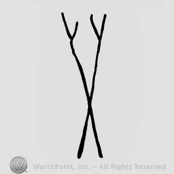 Mark with Two crossed sticks. | #158477