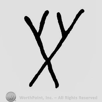 Mark with Two crossed sticks. | #158480