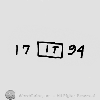 Mark with number 17 capital letters IT inside a | #15922