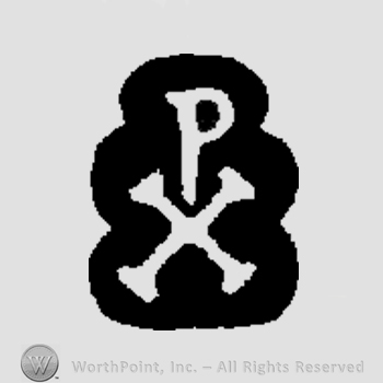 Mark with Letter P above a cross. | #160506