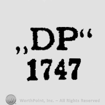 Mark with The initials D P above the number 1747 | #162009