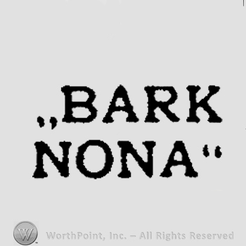 Mark with The text Bark Nona in uppercase letters | #162242