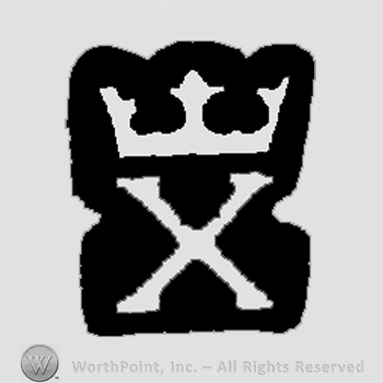 Mark with Letter X and a crown on top. | #164425