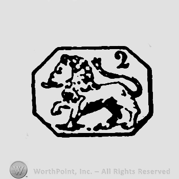 Mark with Lion inside of an octagon;number 2 . | #164721