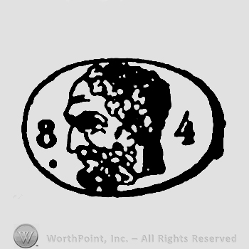 Mark with A mans head inside of an oval;numbers 8 | #164729