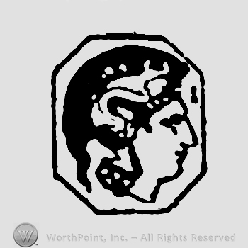 Mark with A mans head inside of an octagon. | #164733