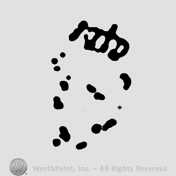 Mark with A crown and some dots below. | #164858