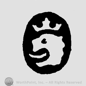 Mark with Lion head with crown inside an oval. | #164880