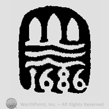 Mark with Number 1686,three horizontal and curved | #165589