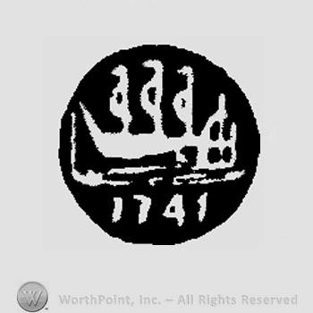 Mark with Number 1741 and a ship inside a circle. | #165590