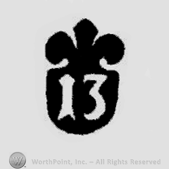 Mark with Shield shape with number 13 inside and | #165880