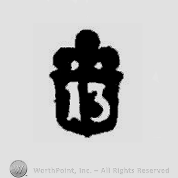 Mark with Shield shape with number 13 inside. | #165882