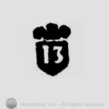 Mark with Shield shape with number 13 inside and | #165890