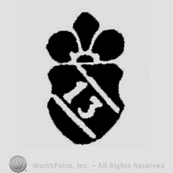 Mark with A shield, the number "13" and a crown. | #165898