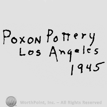 Mark with capital letters POXON POTTERY up LOS | #16599
