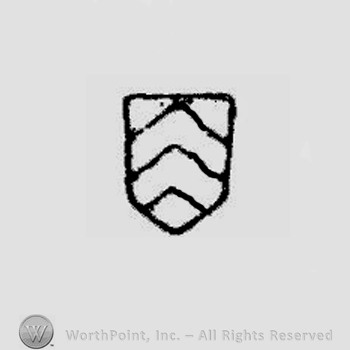 Mark with Shield shape with three stripes. | #165998