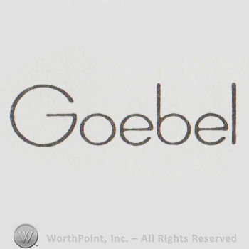 Mark with "goebel" written with an uppercase | #16818