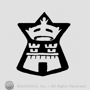 Mark with A crown above a castle with two towers | #169182
