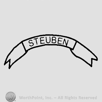 Mark with The word "STEUBEN" and a ribbon. | #170123