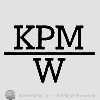 Mark with The letters "KPM W" and a line. | #170857