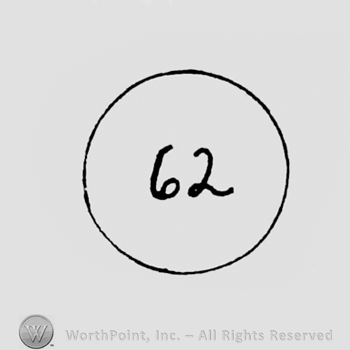 Mark with number 62 inside a circle | #17095