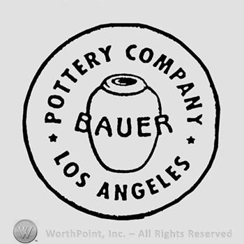 Mark with A vase and the text "BAUER POTTERY | #170966