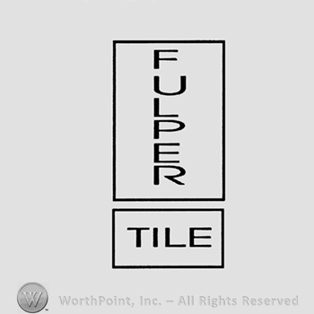 Mark with Fulper Tile written in rectangles. | #170976