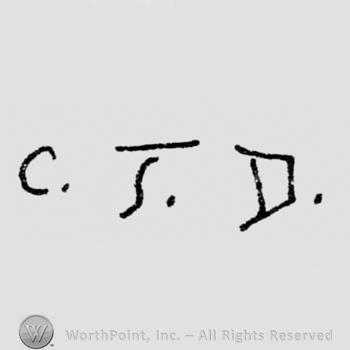 Mark with crude writing of initials C. J. D. | #17188