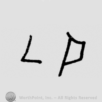 Mark with crude writing of initials L P | #17216