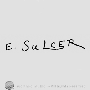 Mark with capital writing E. SuLCER | #17228