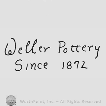 Mark with handwritten on 2 lines, Weller Pottery | #17279