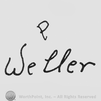 Mark with handwritten Weller, backhand written P | #17282