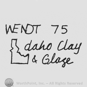 Mark with WENDT 75 written above, Idaho Clay & | #17369
