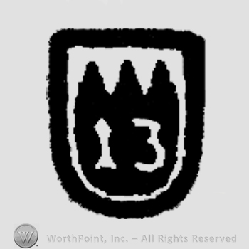 Mark with A shield with number 13 inside. | #174340