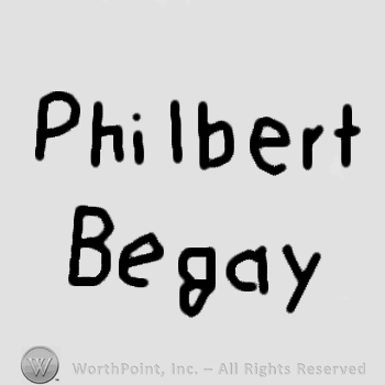 Mark with The text "Philbert Begay". | #175548