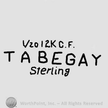 Mark with The text "V20 12K C.F. T A BEGAY | #175567